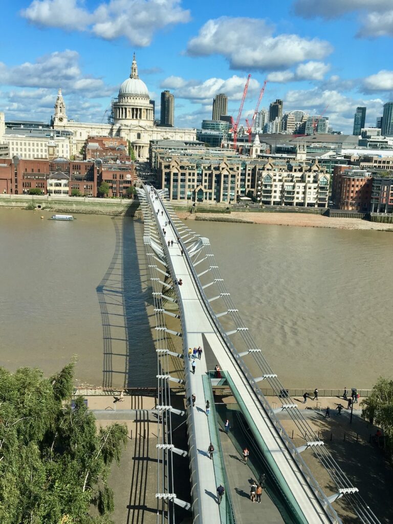 London Millennium Footbridge, also known as The Wibbly Wobbly Bridge ...